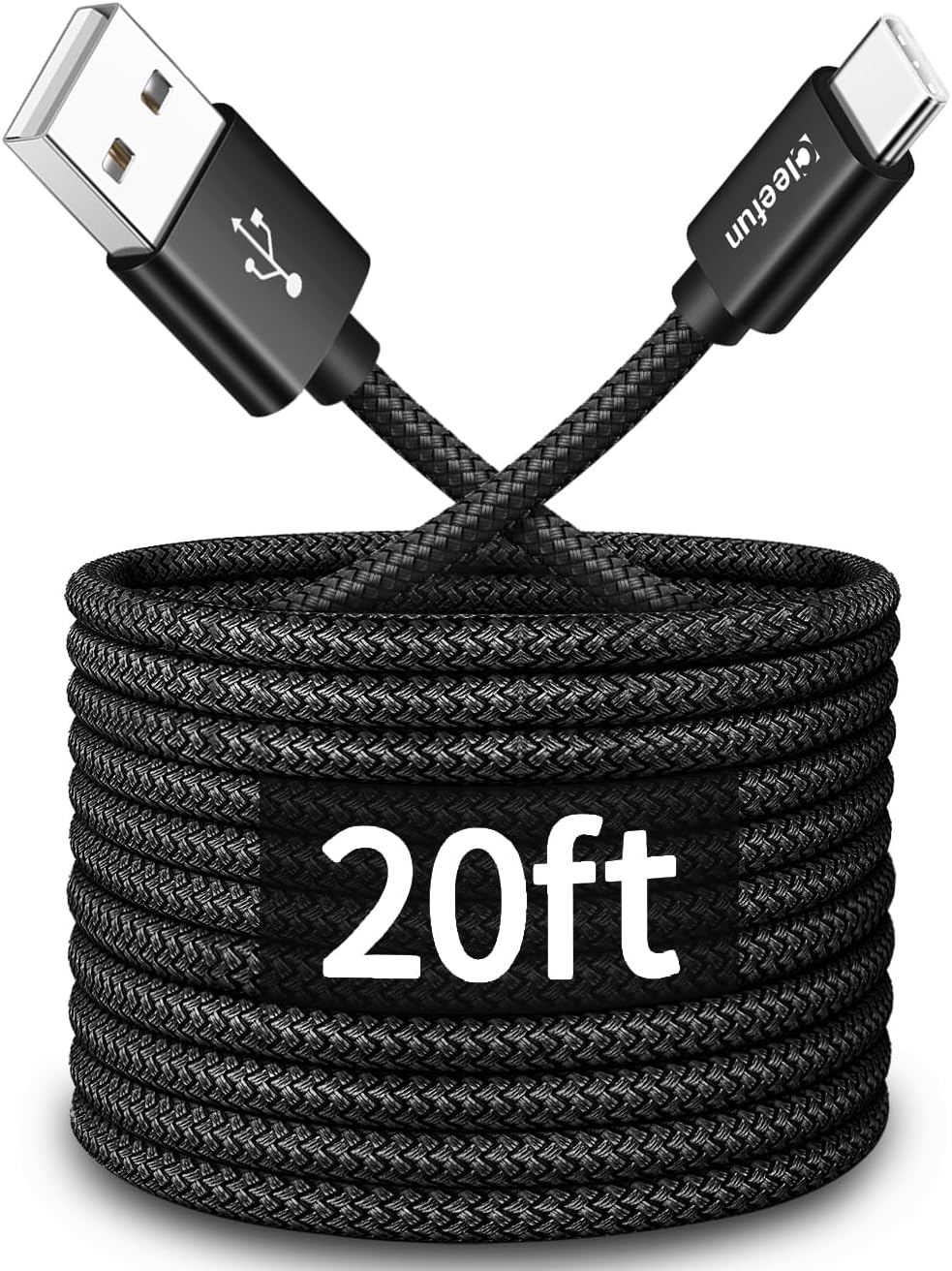 CLEEFUN Long USB C Cable 20ft/6M, USB A 2.0 to USB C Cable Fast ...