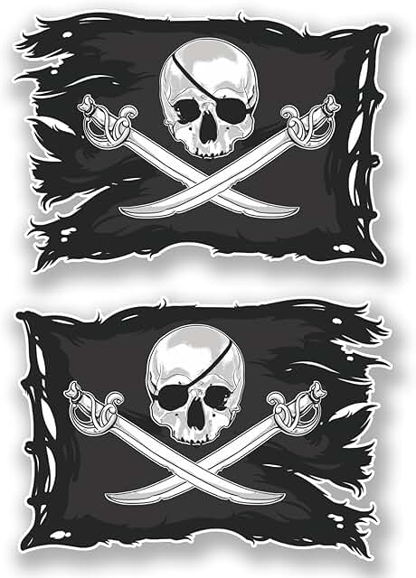 Amazon.co.uk: pirate flag stickers