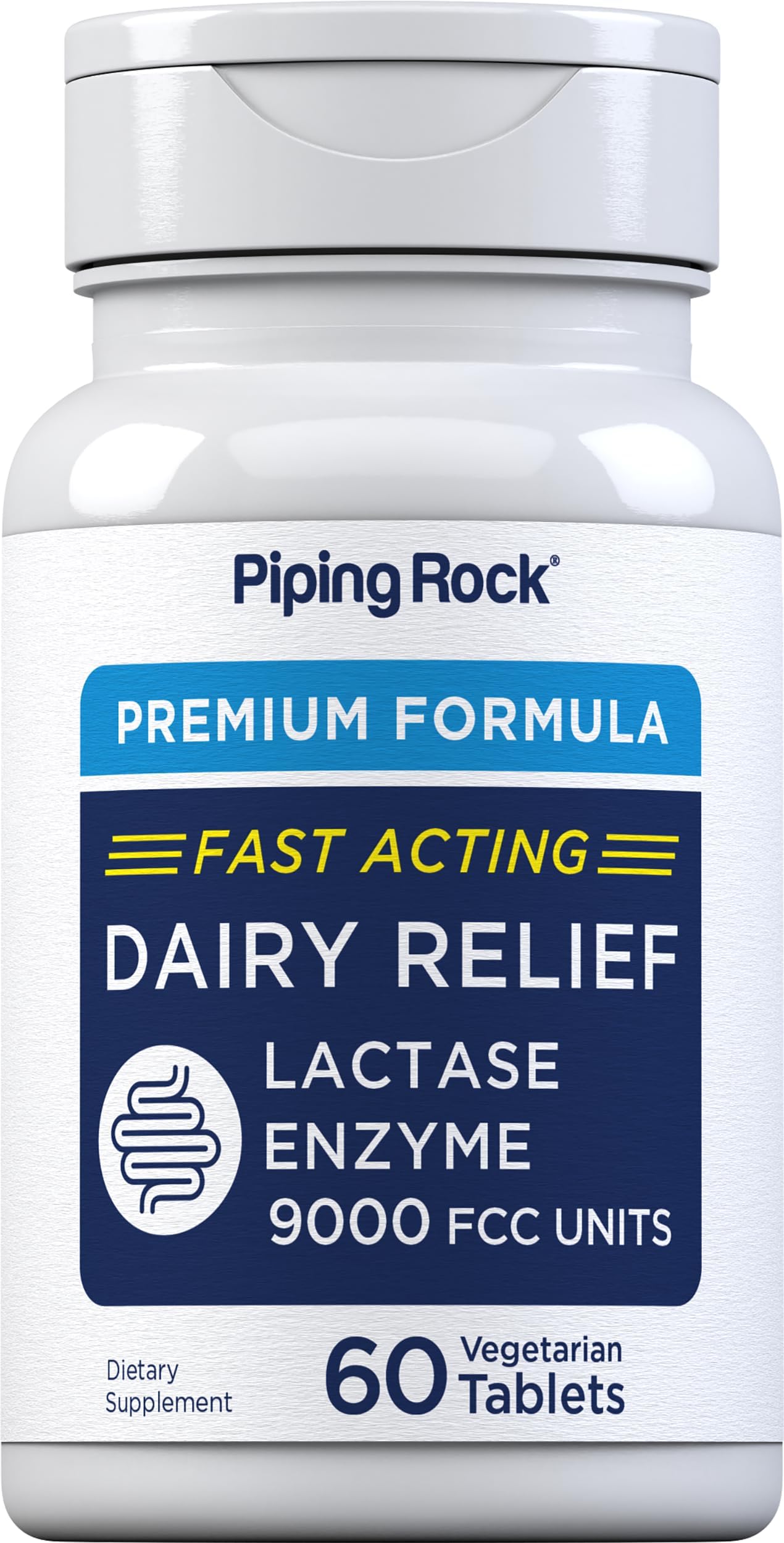 Amazon.com: Piping Rock Dairy Relief Lactase Enzyme Tablets | 9000 FCC ...