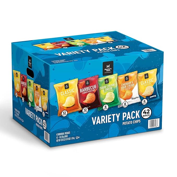 Amazon.com : Member's Mark Potato Chips Variety Pack, 1 Ounce (Pack of ...