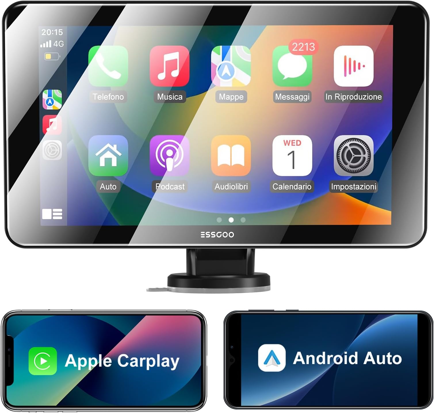 Avylet Carplay Wireless Andriod Auto, schermo per auto IPS 9.26" con ...