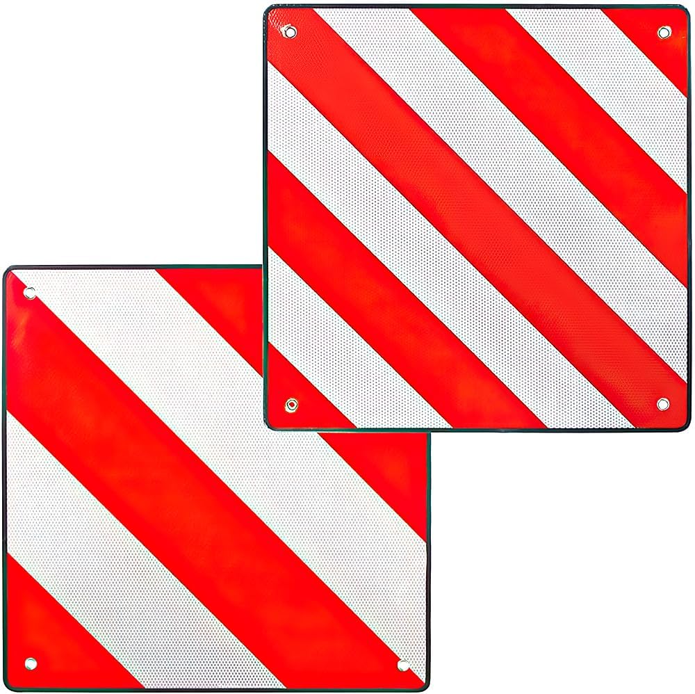 KBIBCK Aluminium Warning Sign for Italy/Spain, 2 in 1 Rear Warning Sign ...