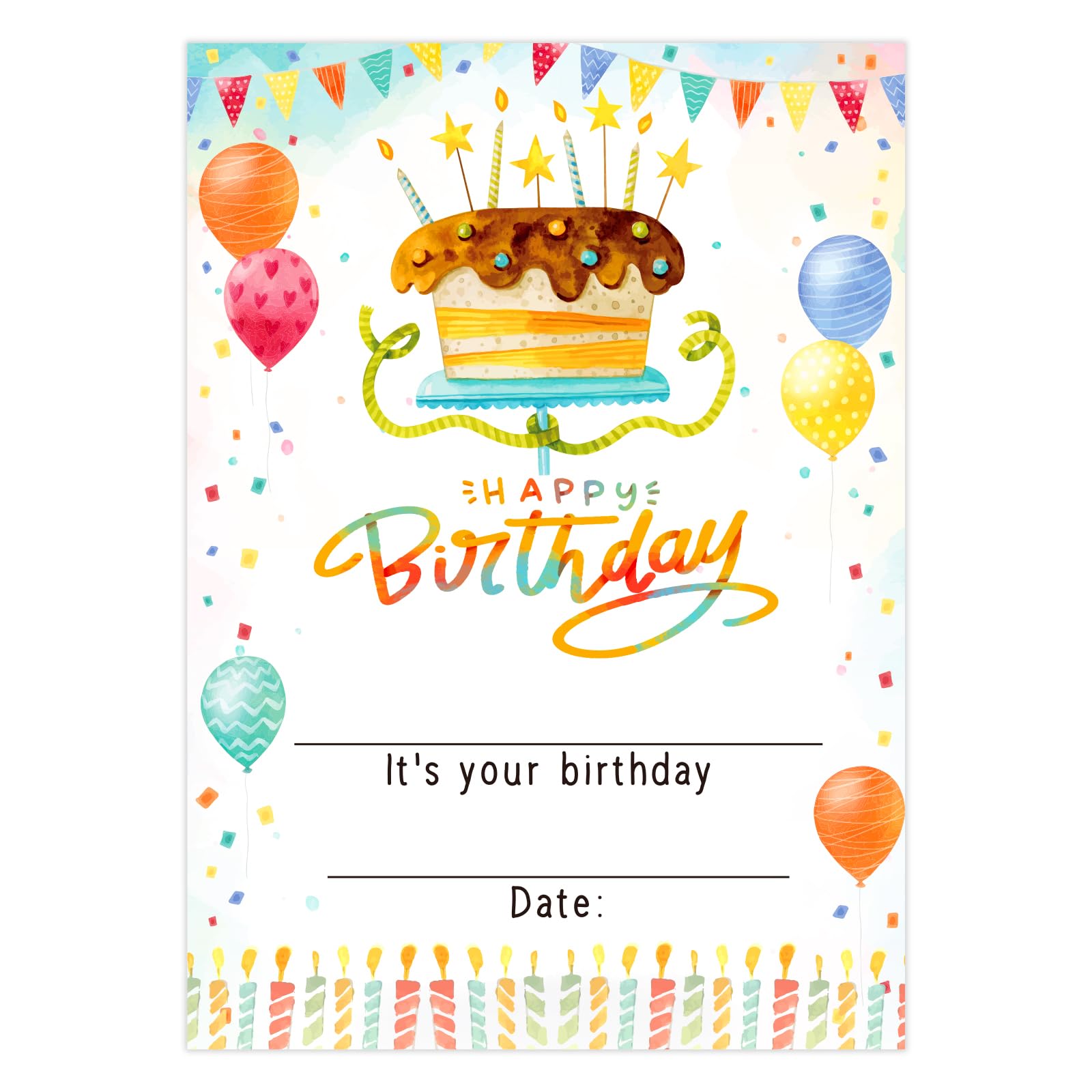 Buy SICOHOME 36pcs Happy Birthday Award Certificates Gifts for Students ...