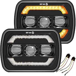 Sinoparcel H6054 Led Headlights,5x7 7x6 Inch High/Low Sealed Beam with ...