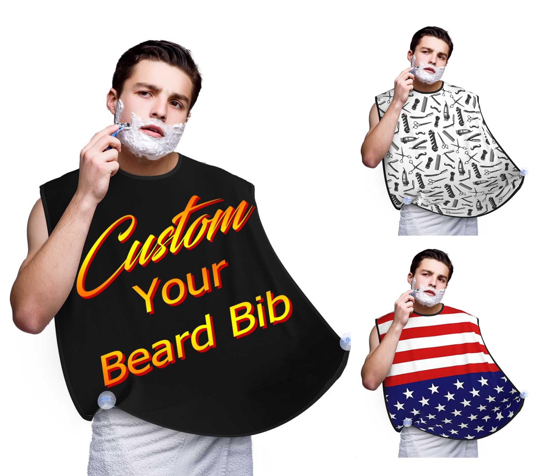 Amazon.com: SHUANGFEI Custom Beard Bib Hair Catcher for Men Shaving ...