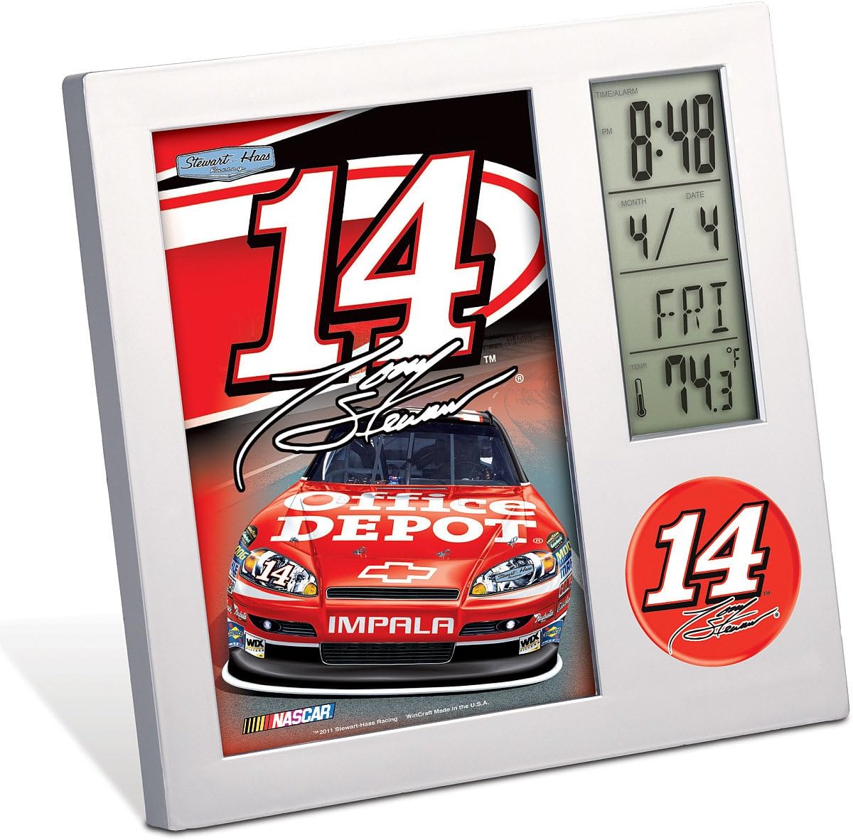 Amazon.com : NASCAR Tony Stewart Digital Desk Clock : Sports Fan Alarm ...