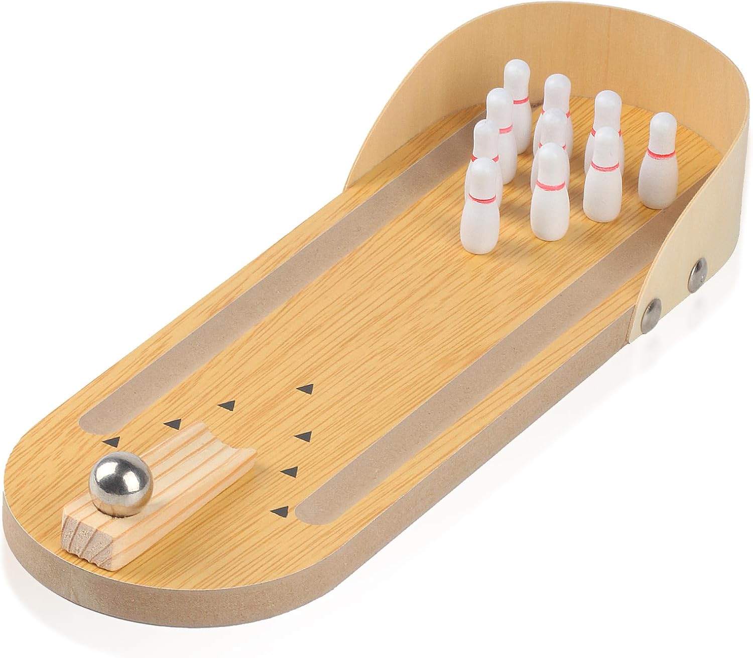 Amazon.com : Mini Bowling Game Set, Wooden Tabletop Mini Bowling Game ...