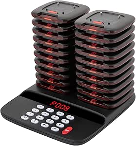 Amazon.com: 20Pcs Restaurant Pager System, Long Range 2624ft Restaurant ...