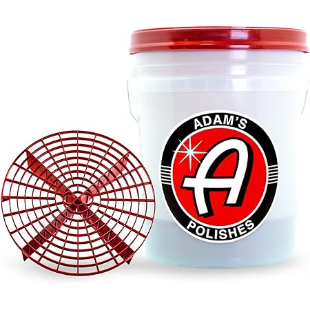Amazon.com: Adam's Polishes Car Wash Bucket (5 Gallon Bucket + Grit ...