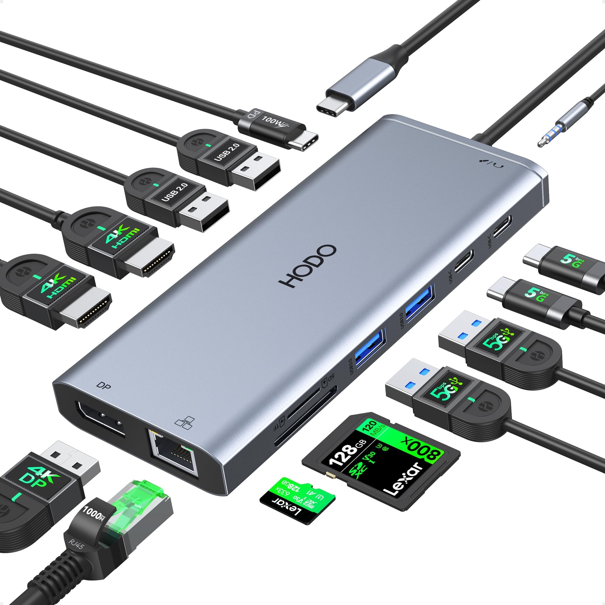 Amazon.com: 10Gbps USB C Hub,ORICO 5-in-1 USB-C Laptop Docking Station ...