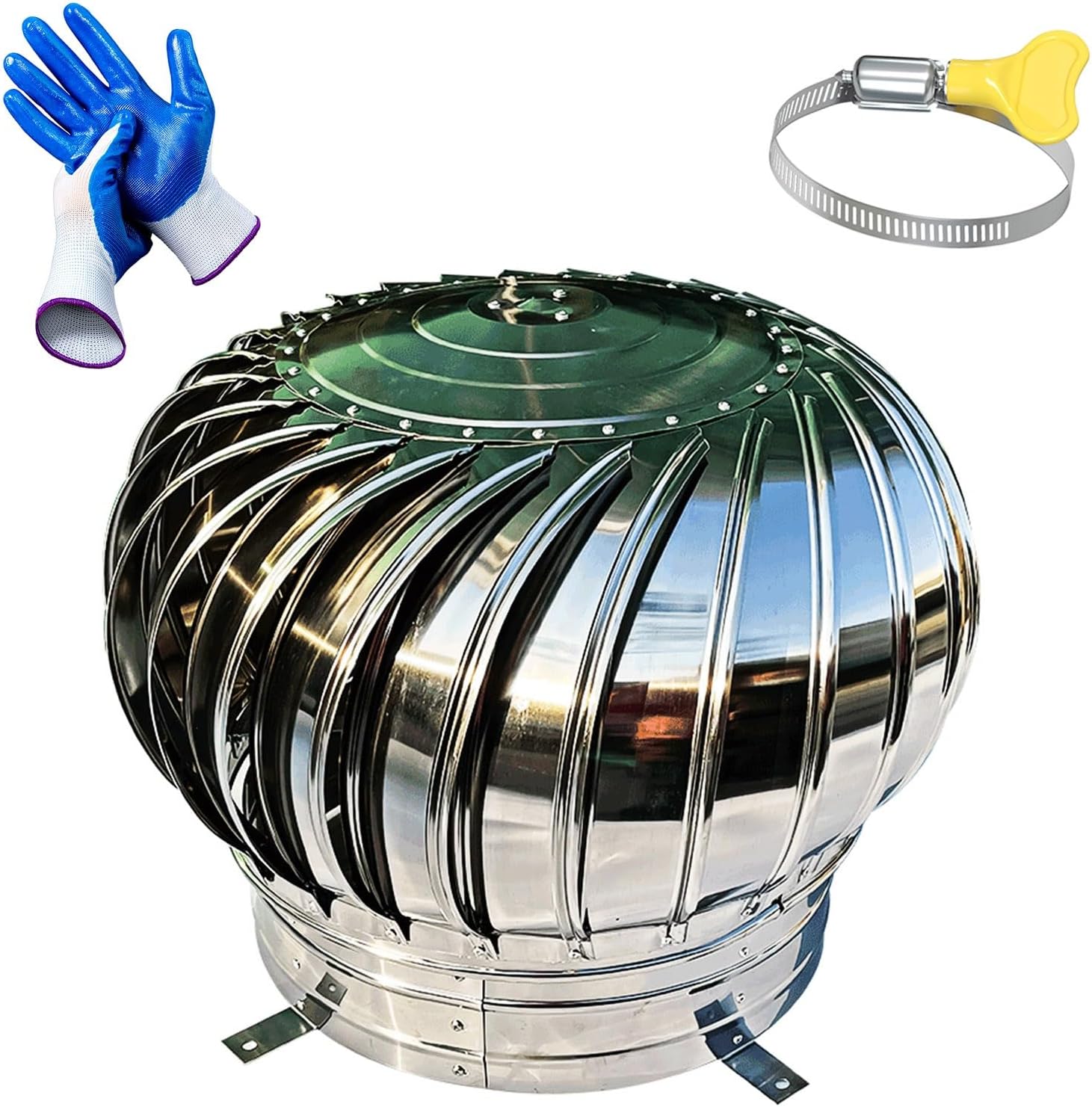 Amazon.com: Turbine Ventilator, Roof Ventilator, Galvanized Turbines ...