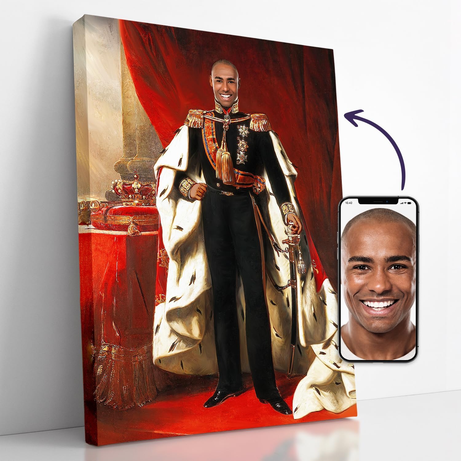 Amazon.com: Turn Me Royal Custom Portrait from Your Photo, Personalized ...