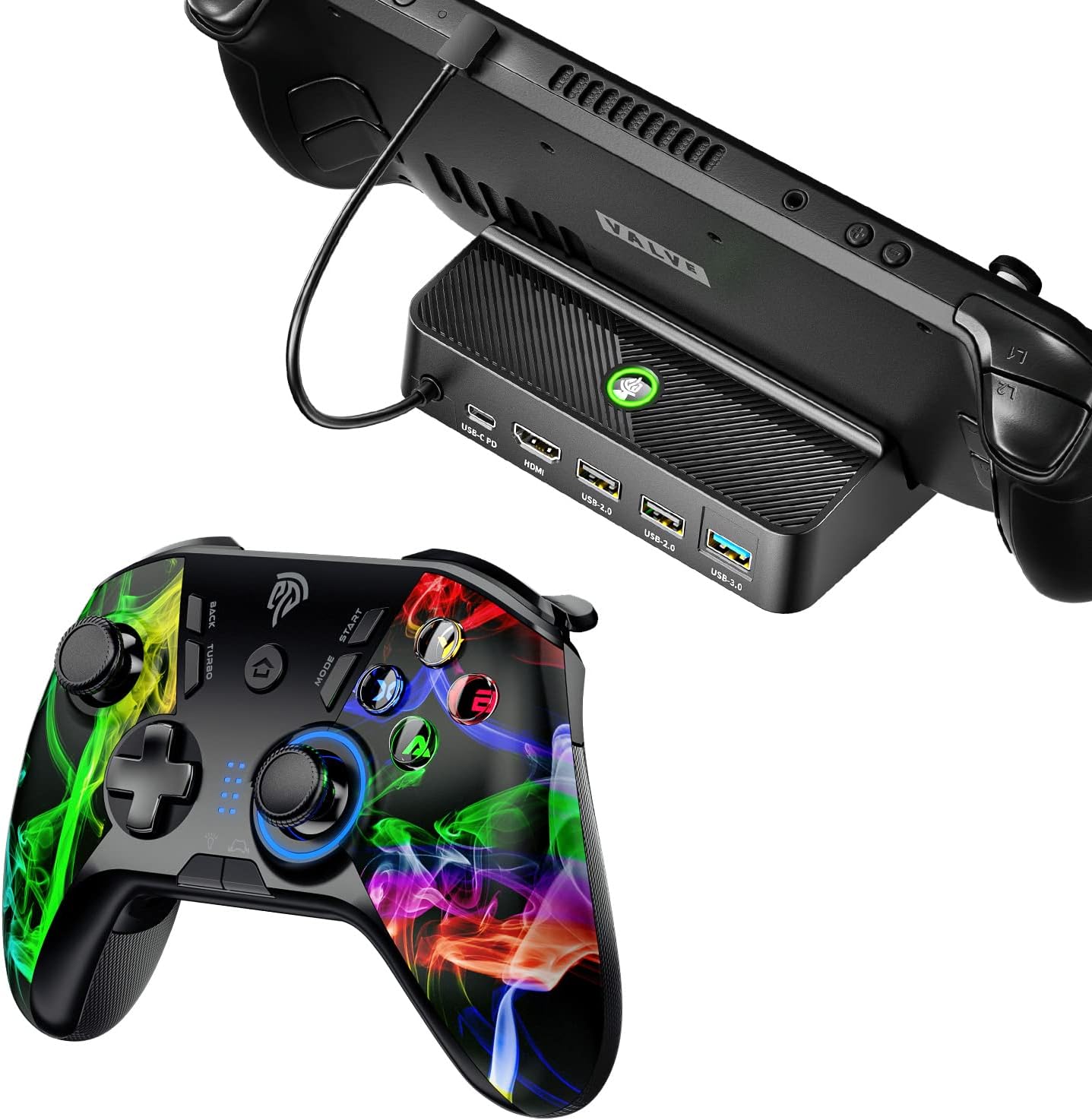 Amazon.com: EasySMX Steam Deck Dock and Controller COMBO : Video Games