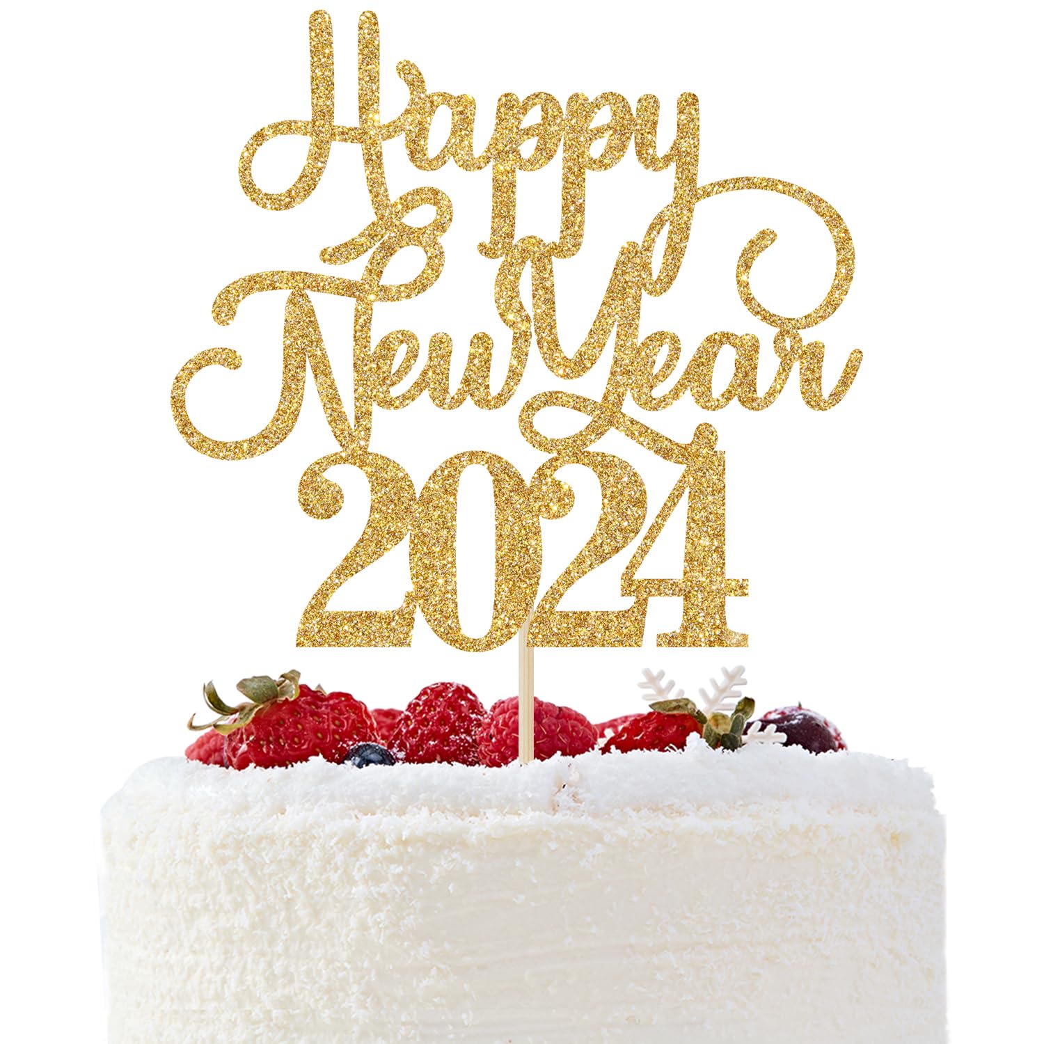 Buy Happy New Year 2024 Cake Topper, Goodbye 2023 Hello 2024, Cheers to ...