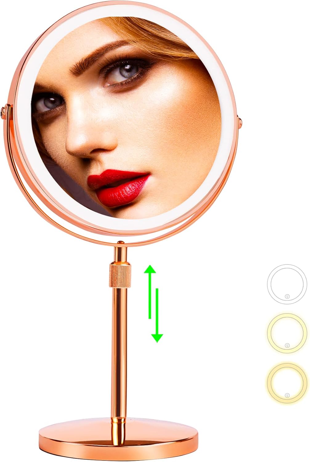 Amazon.com - Furgatti Lighted Rechargeable Smart Vanity Mirror with 3 ...