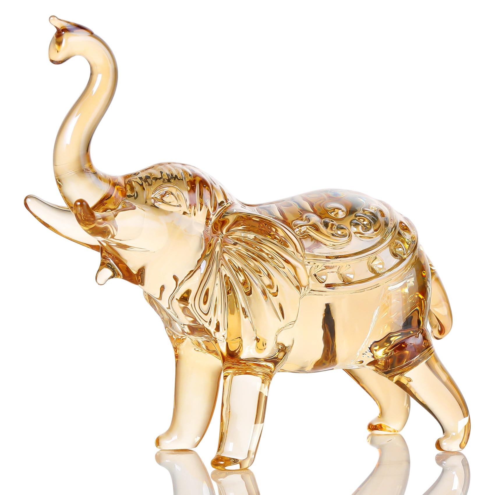 Snapklik.com : YWHL Champagne Crystal Elephant Figurine