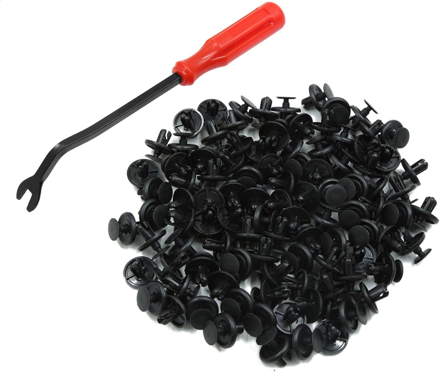 Amazon.com: uxcell 100pcs Plastic Rivets 7mm Bumper Clips Trim Panel ...