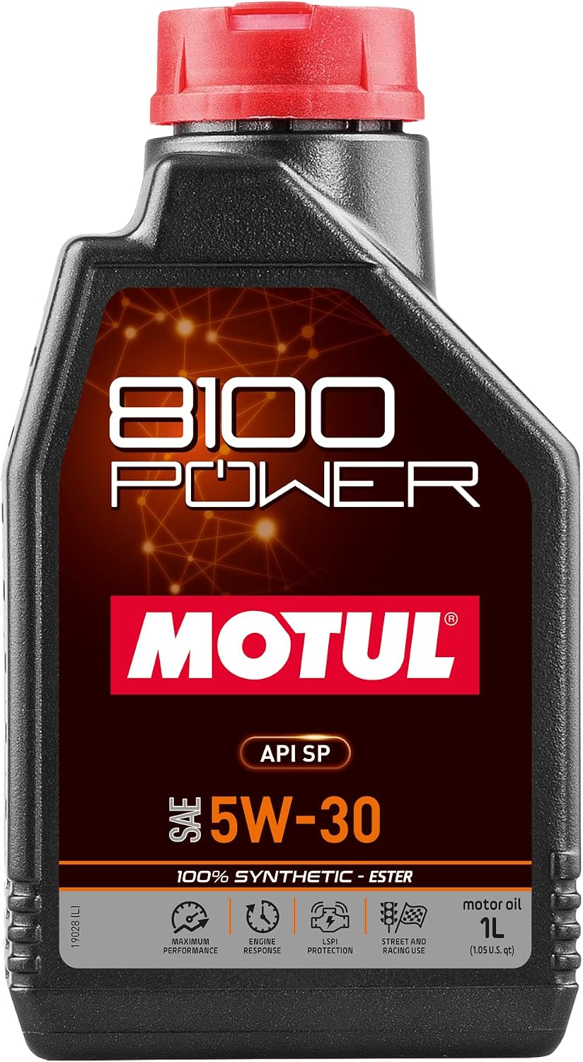 Amazon.com: Motul 8100 Power 5W-30 Full Synthetic | Ester-Based Formula ...