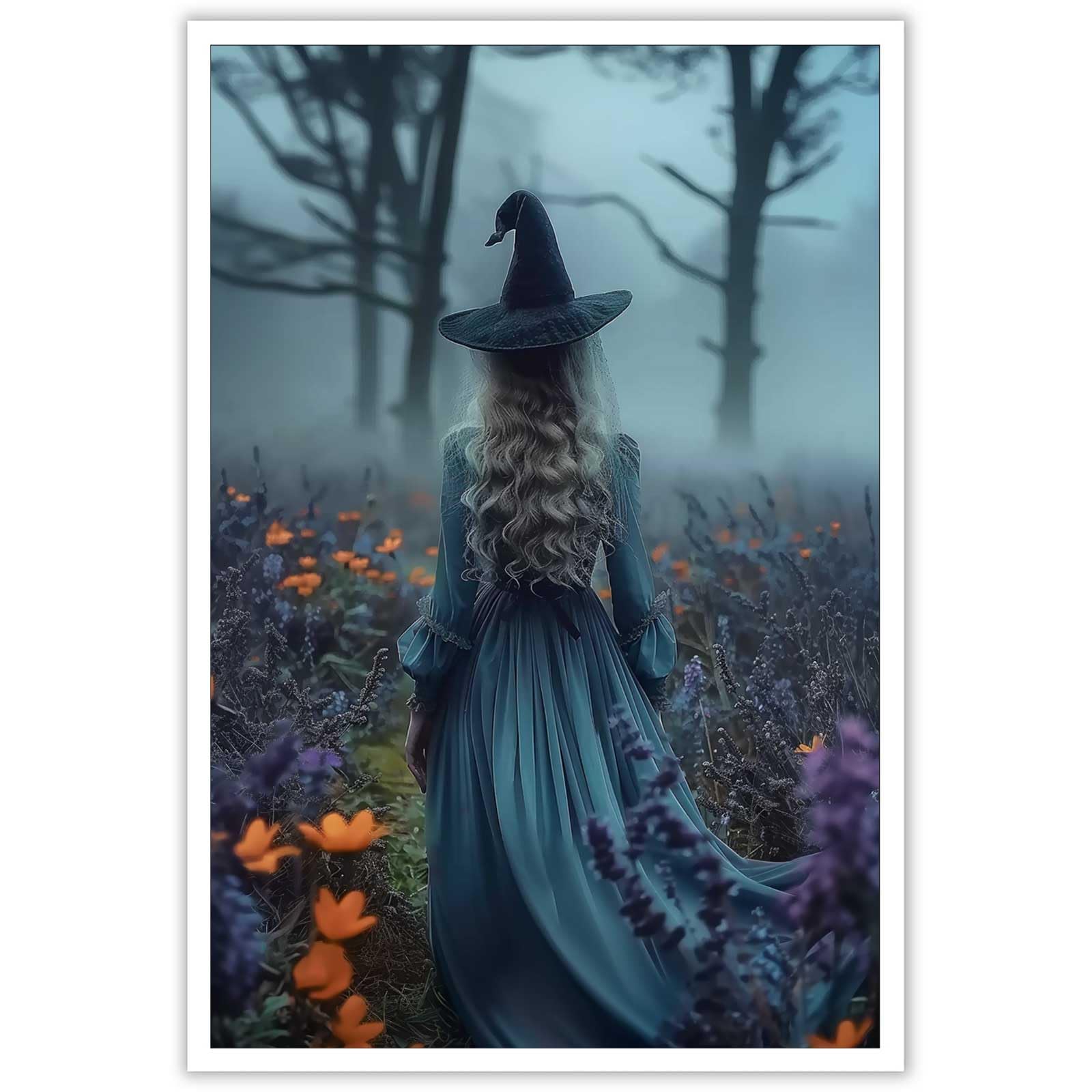 Beautiful Witches Graphics Poster, Kunstdruk Dark And Beautiful Witch