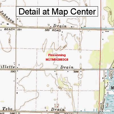 Amazon.com : USGS Topographic Quadrangle Map - Pinconning, Michigan ...