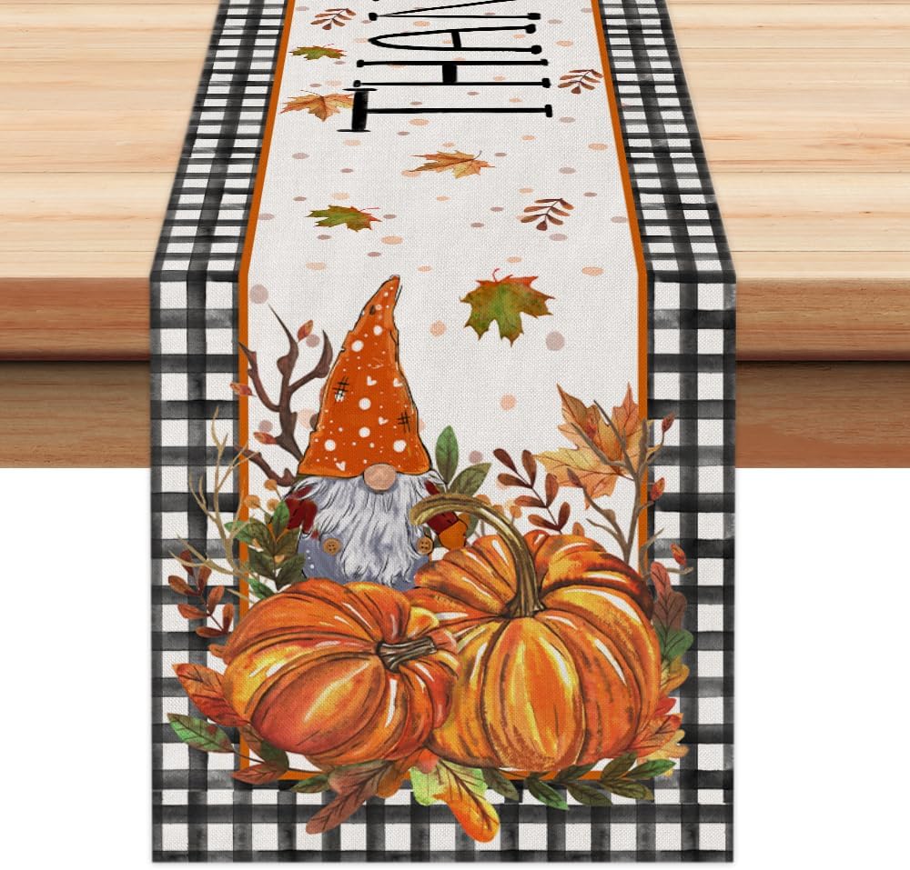 Amazon.com: ARKENY Fall Thanksgiving Table Runner 13x120 Inches ...