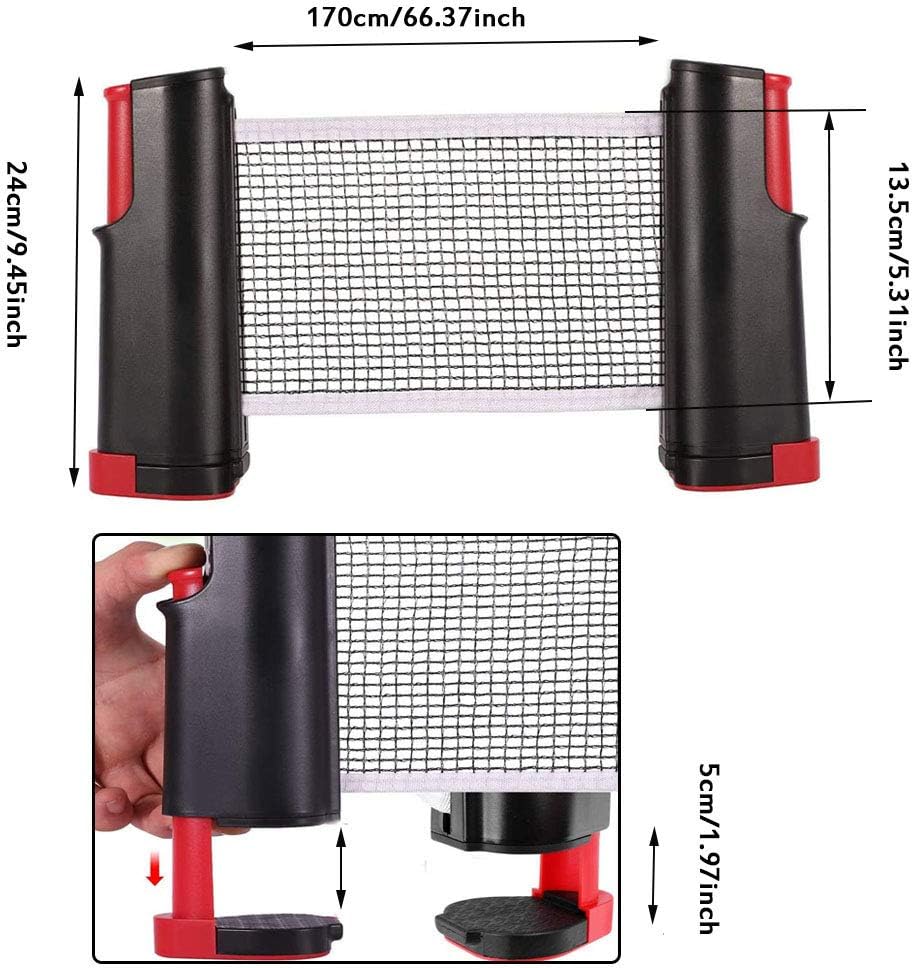 Lepidi Adjustable Retractable Net, Retractable Ping Pong Net, Table ...