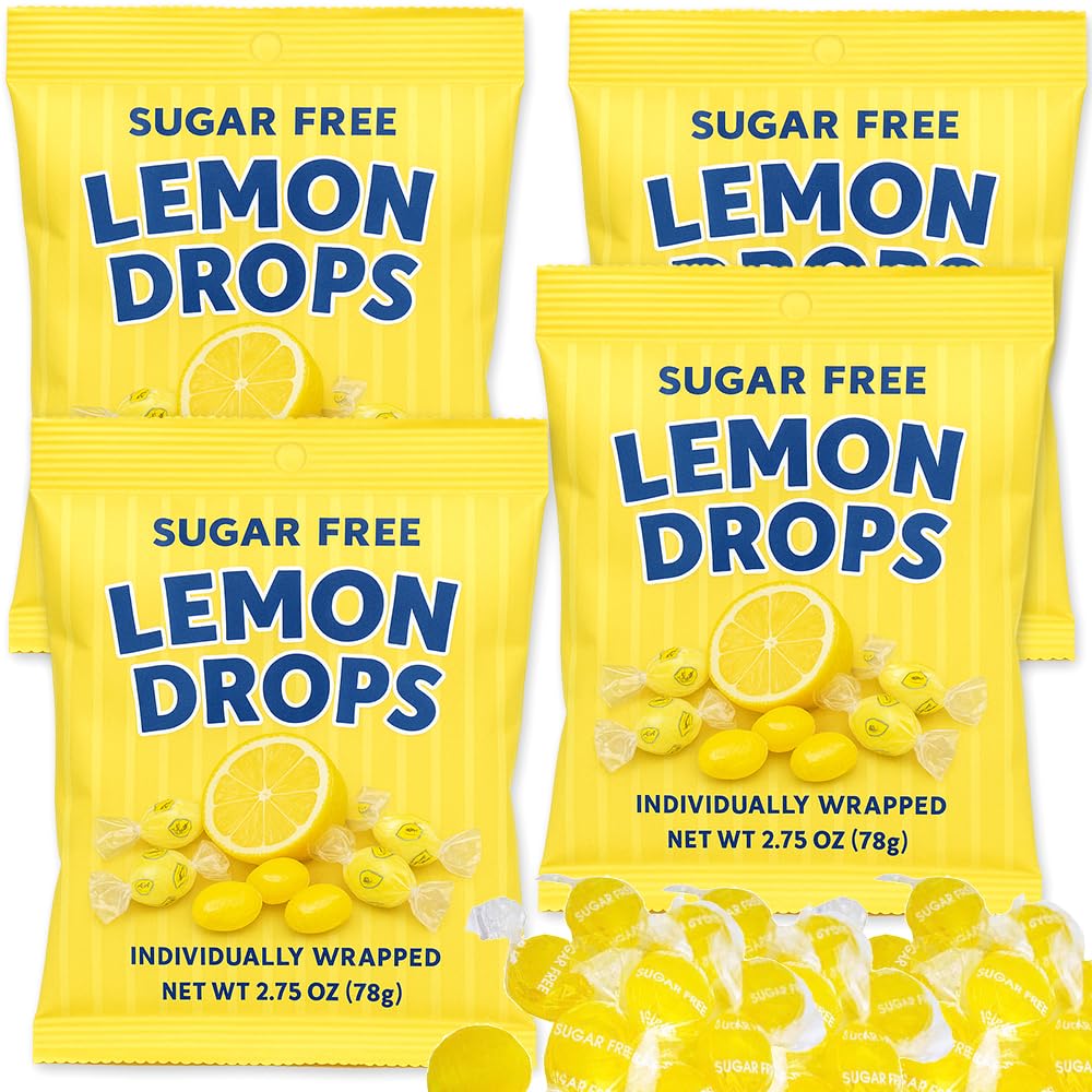 Snapklik.com : Sugar Free Lemon Drops Hard Candy 4 Bags Individually ...