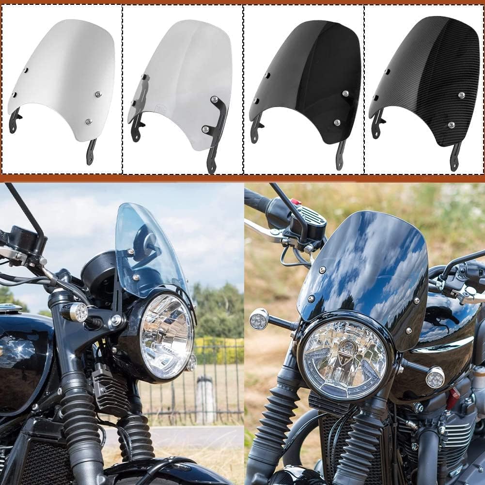 Amazon.com: HARPUOU Universal High Motorcycle Windshield Wind Deflector ...
