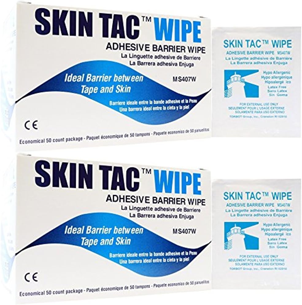 Amazon.com: Skin-Tac Torbot H Adhesive Barrier Wipes 50 Count (2 Pack ...