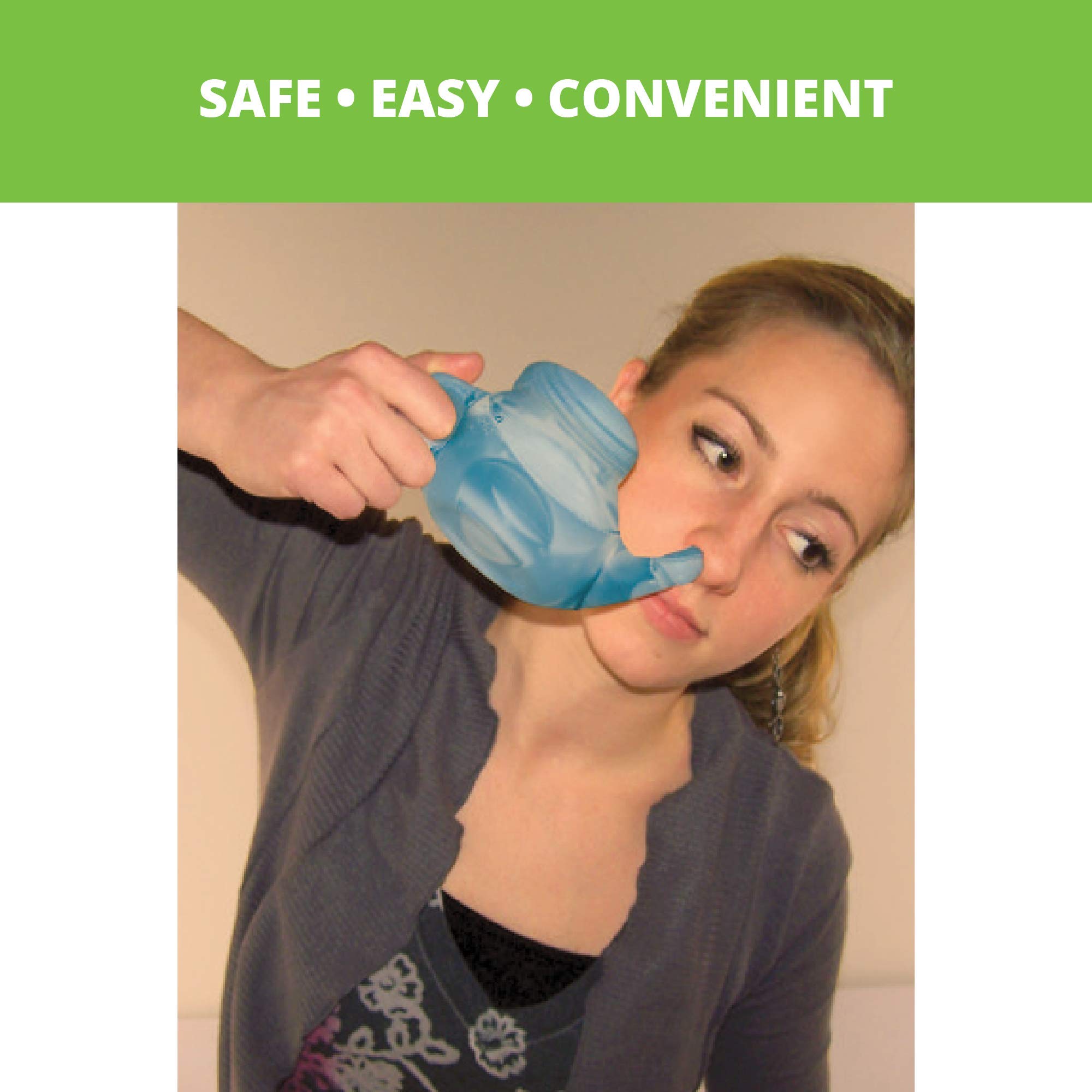 SinuCleanse Soft Tip Neti-Pot Nasal Wash Irrigation System Relieves ...