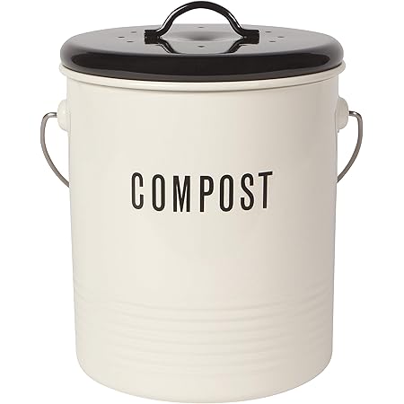 Amazon.com: ACTION-1 2L Plastic Odor-Free Small Compost Bin, 5 x 5 x 7 ...