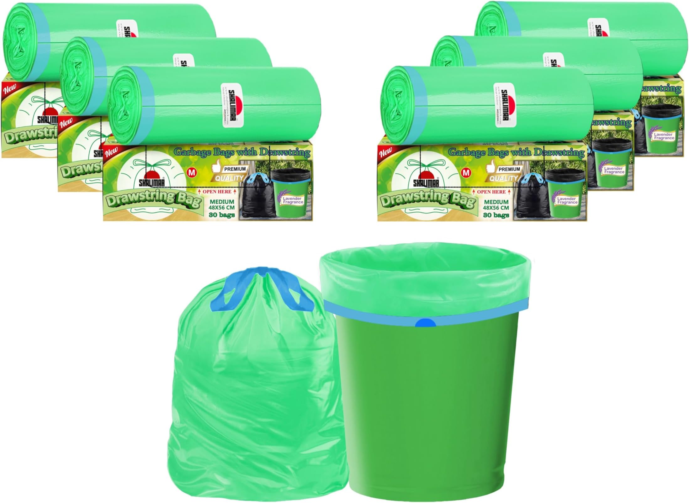 Shalimar Premium Garbage Bags (Lavender Fragrance) Size 19 X 21 Inches ...