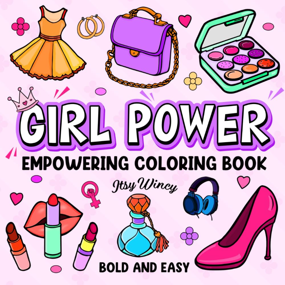 Amazon.com: Girl Power : Bold and Easy Empowering Coloring Book for ...