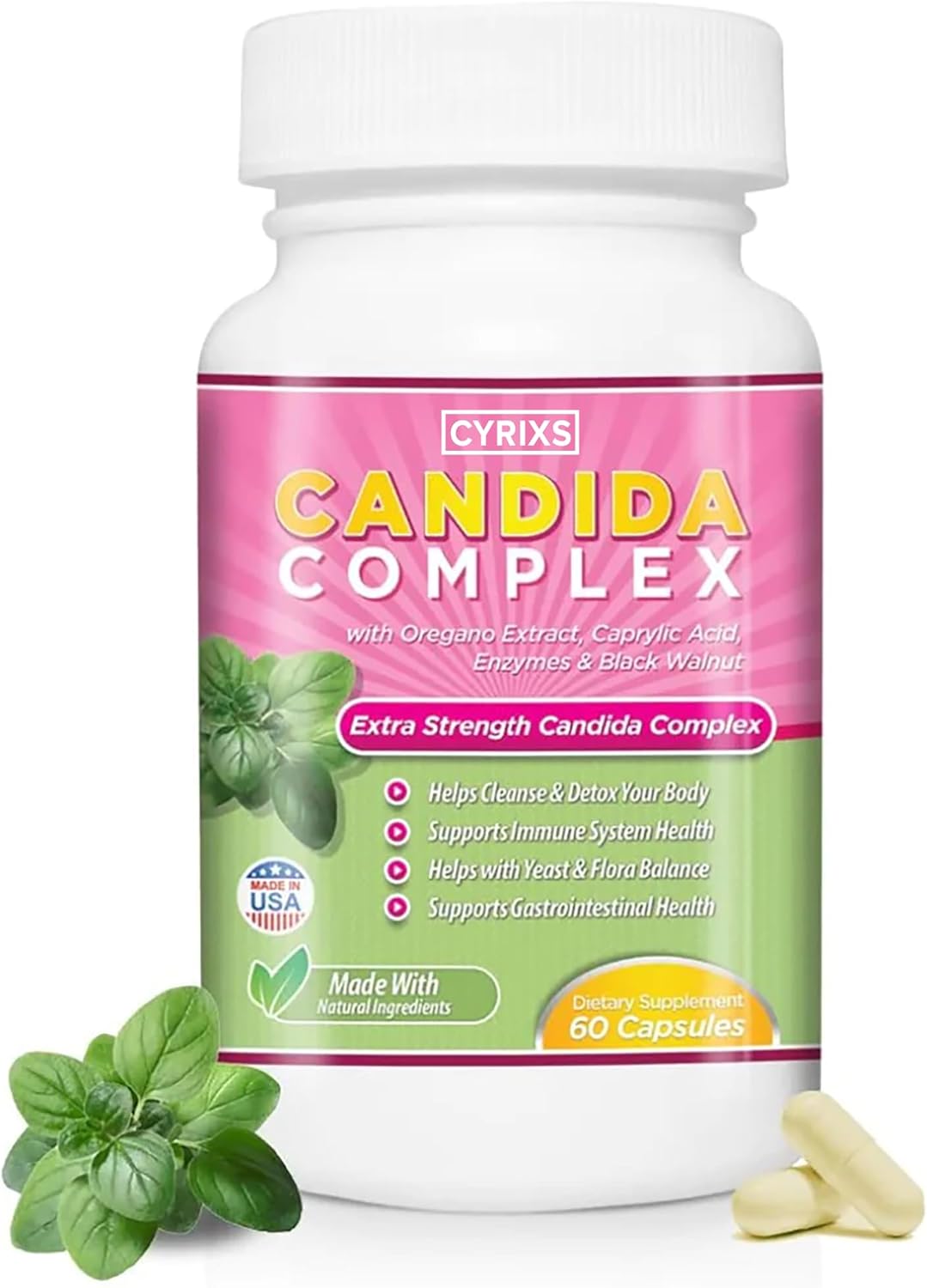 Amazon.com: Cyrixs Health Candida Complex | Boost Your Immune System ...