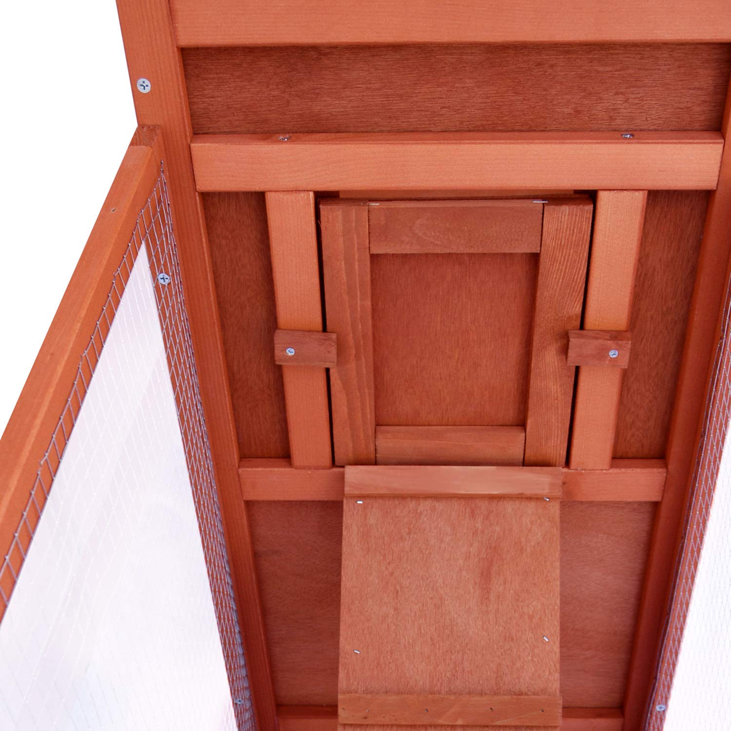 83” Rabbit Hutch, Extra Large Wooden Bunny House Chicken Coop, with ...