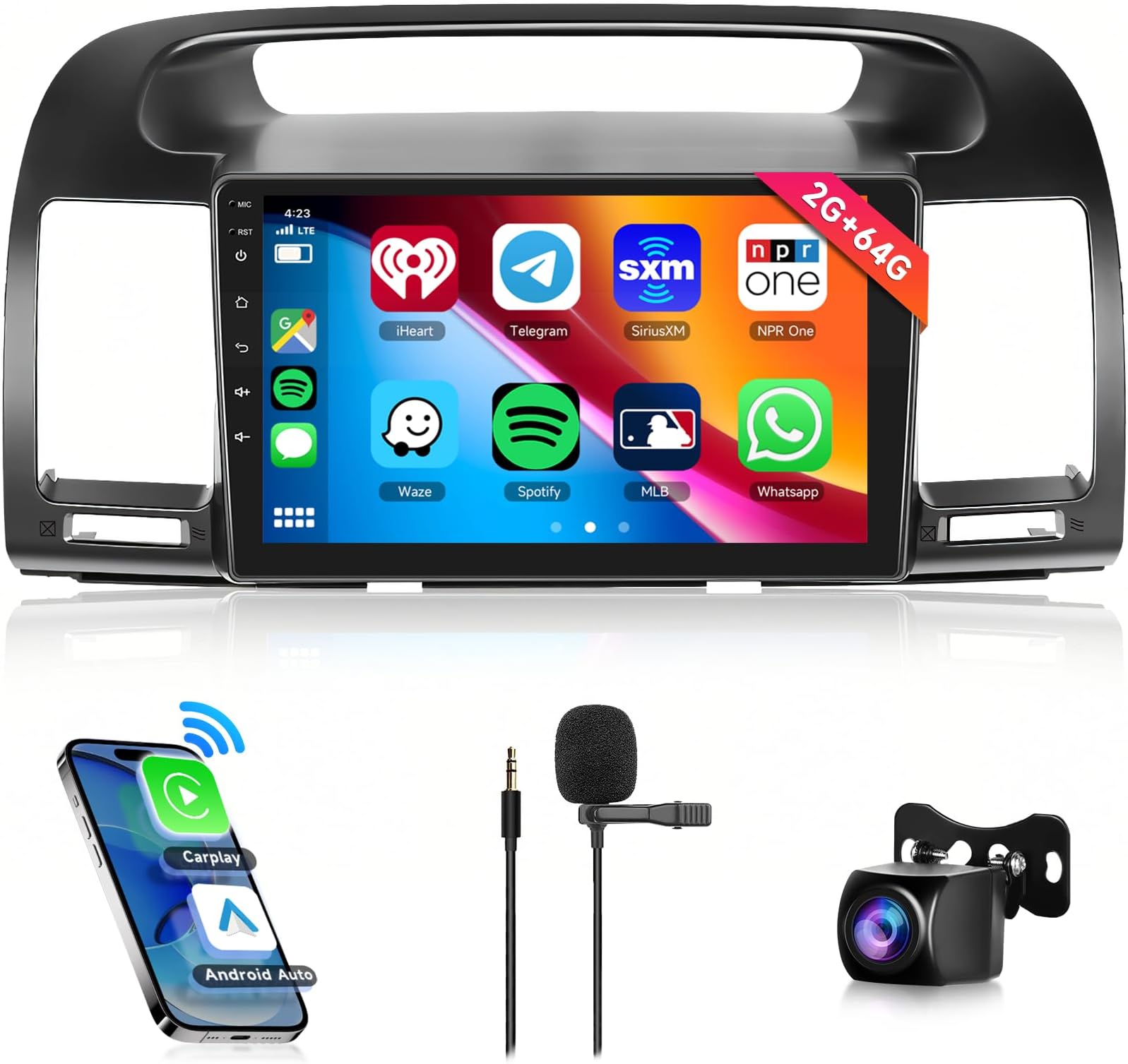 Amazon.com: 2G+64G Car Radio Stereo for Toyota Camry 2000-2006 with ...