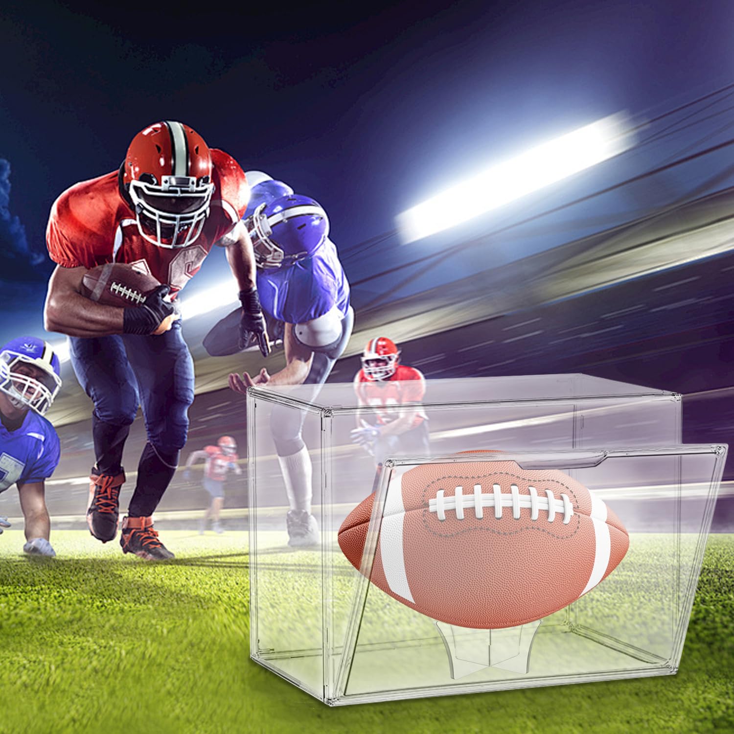Snapklik.com : Football Display Case, Acrylic Football Display Case ...