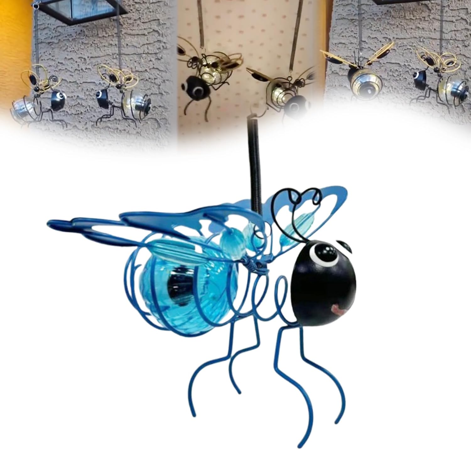 Seivble Outdoor Hanging Solar Bee Light, 2025 New Solar Hanging Insect ...