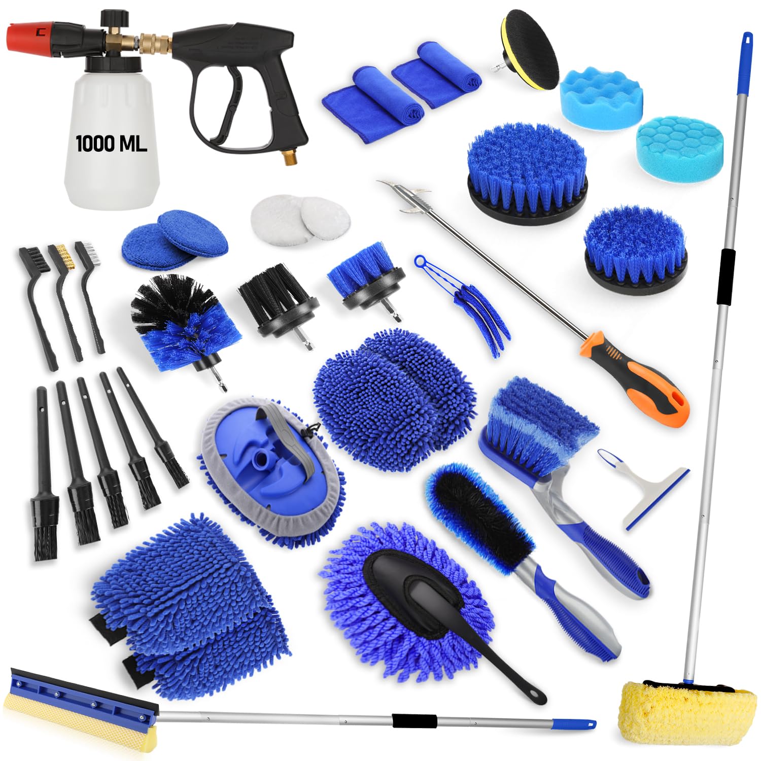Amazon.com: RVGIVE 40PCS Car Wash Cleaning Kit with Foam Gun Sprayer ...