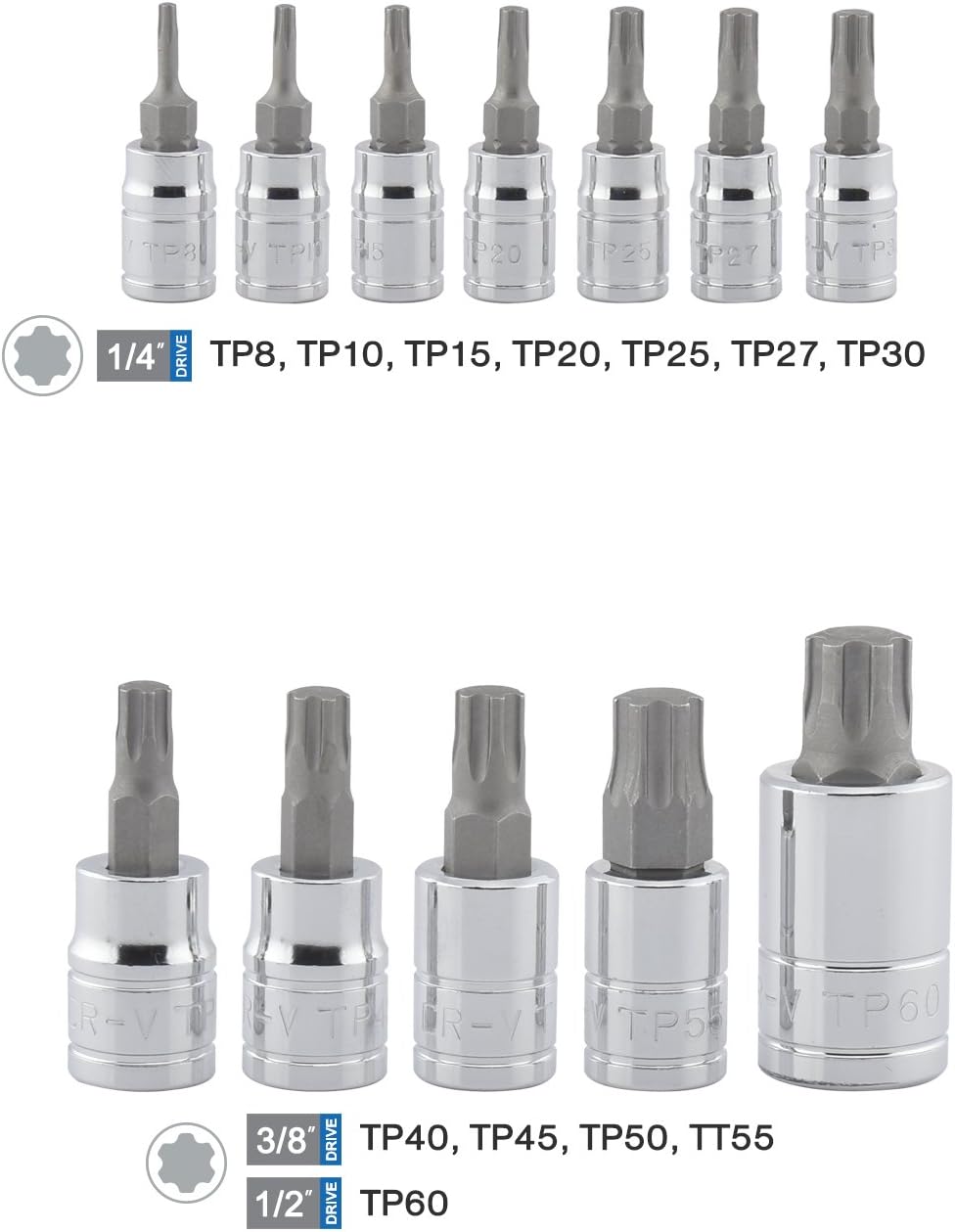Neiko Juego de llaves Torx Plus estándar 10086A 12 piezas TP8 TP60 ...
