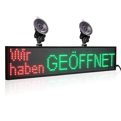 Leadleds P5mm LED Display Sign, RGB 96 * 16 Pixel 50 x 9.6 cm LED ...