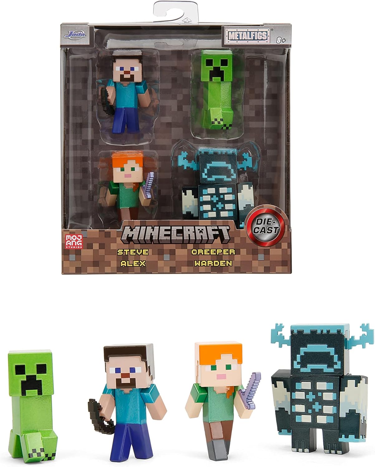 Jada Toys Minecraft Figuren-Set (4 Stück) aus Metall - Sammelfiguren ...