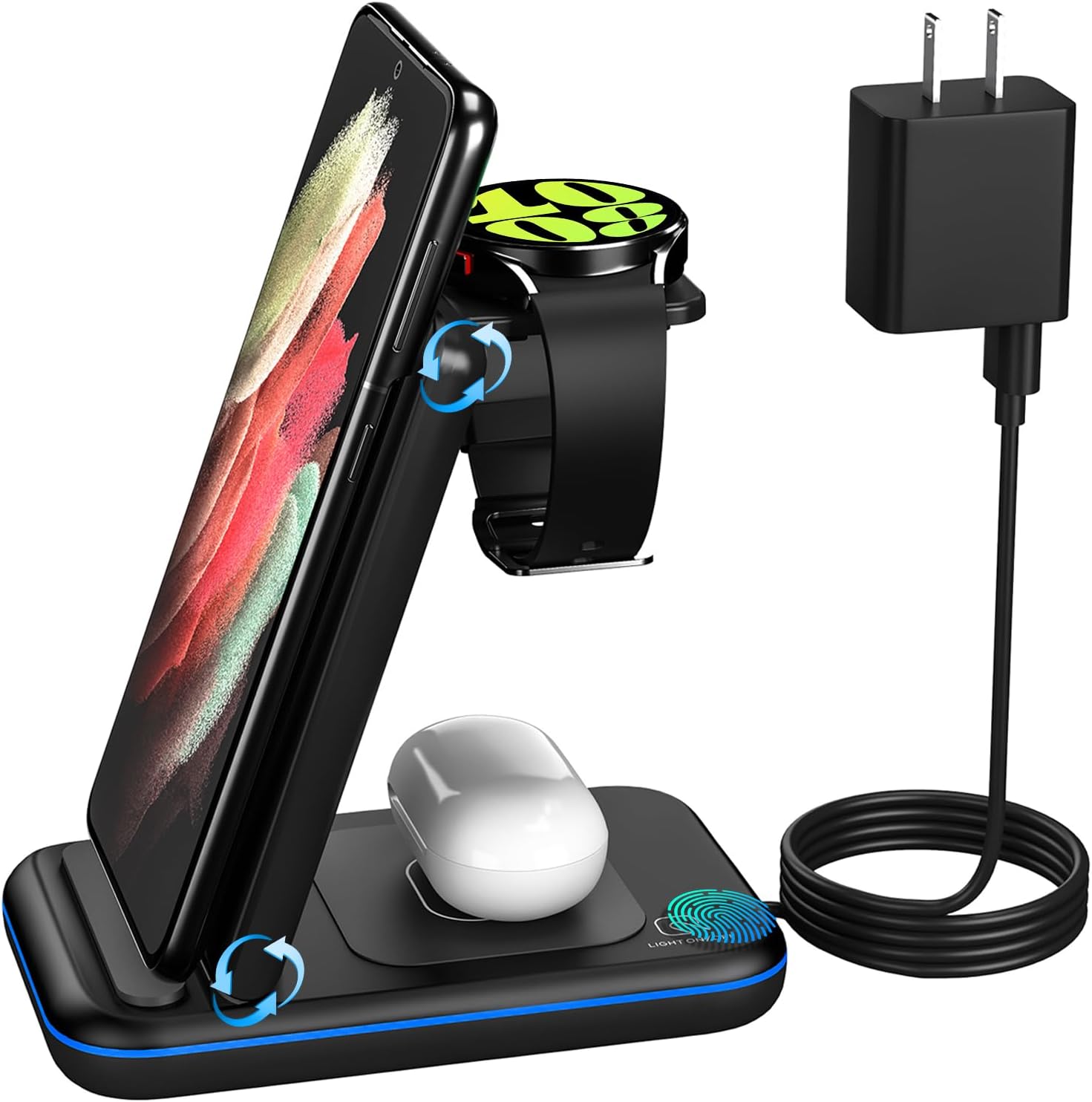 Amazon.com: Samsung Electronics Wireless Charger Trio, Qi Compatible ...