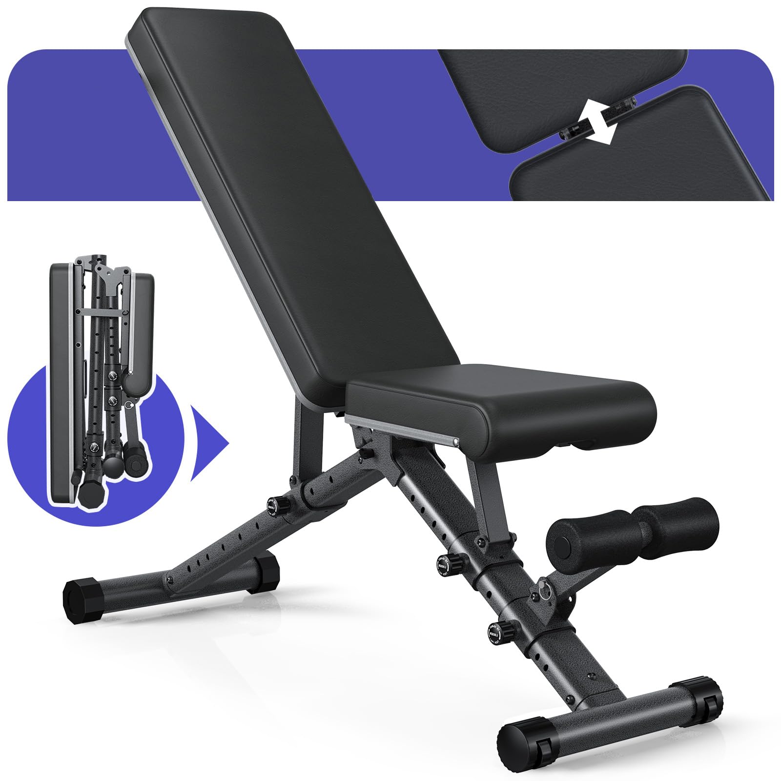 Snapklik.com : LINBOLUSA Weight Bench For Home - Workout Bench For Full ...