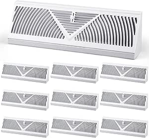 Yaocom 10 Pack Baseboard Register Vent 15 Inch Duct Opening Size Vent ...