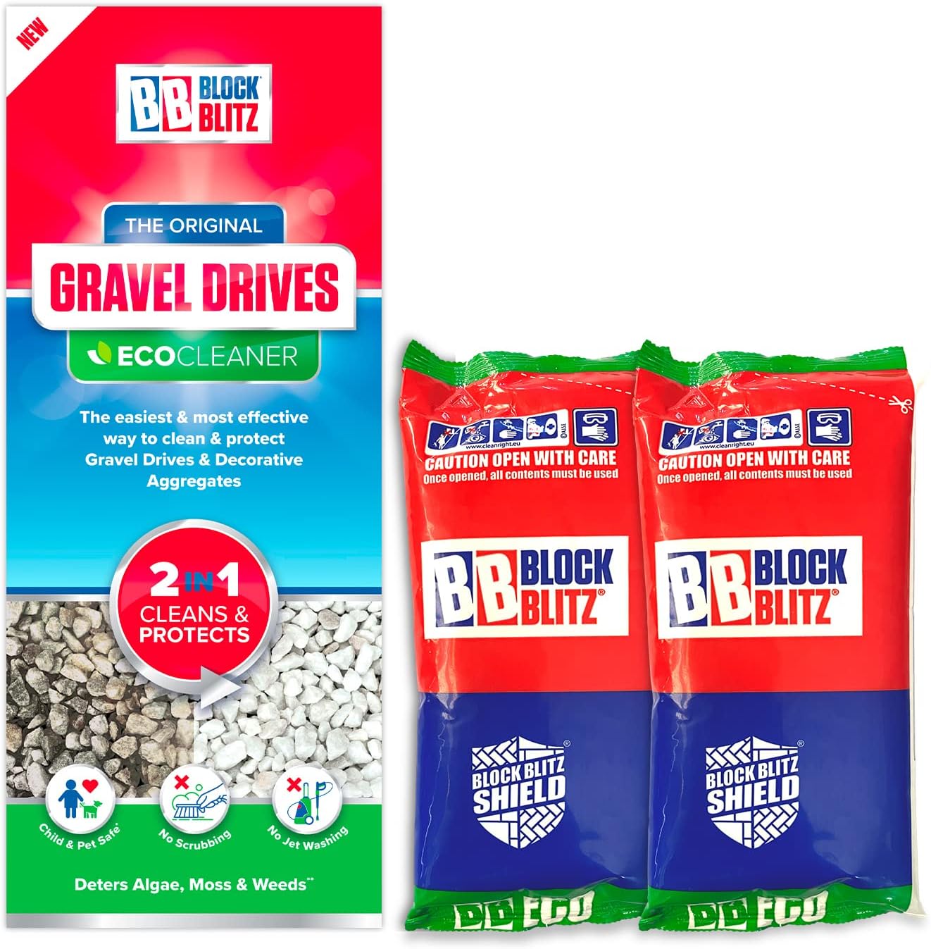 Block Blitz Garden Gravel Cleaner for Paths, Driveways and Decorative ...