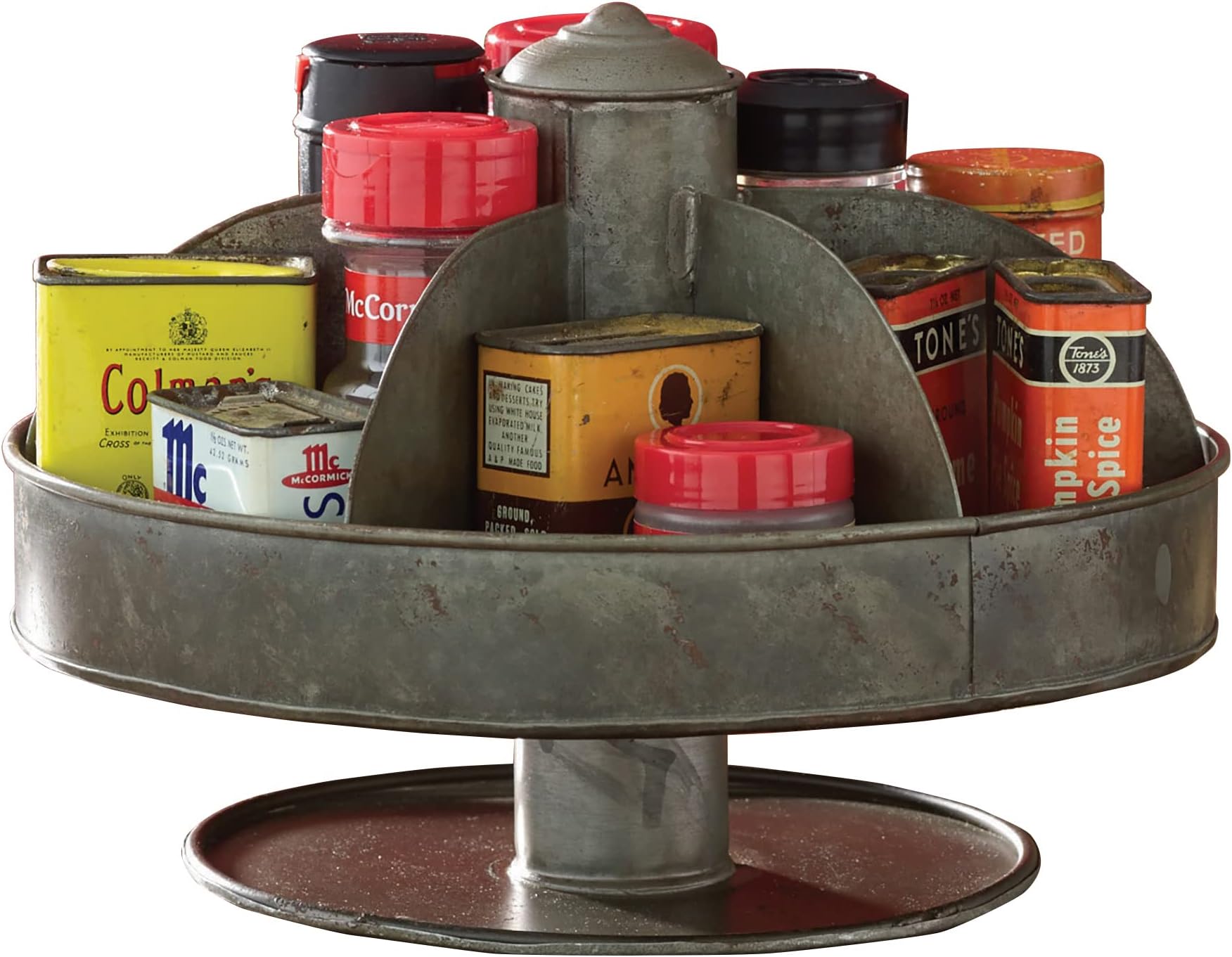 Amazon.com - First of a Kind Metal Rotating Tray - 6 Bin Metal Rotating ...