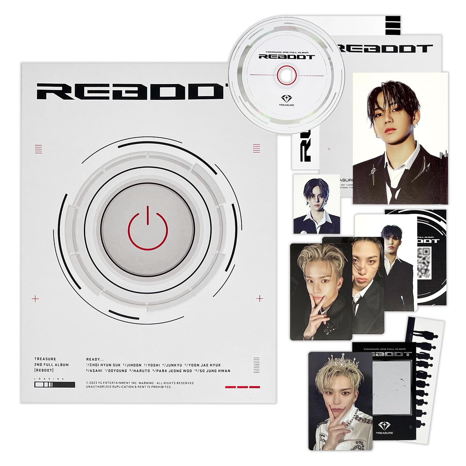 TREASURE - [REBOOT] (Ver. 3) Photobook + CD + QR Lyrics Card + Postcard ...