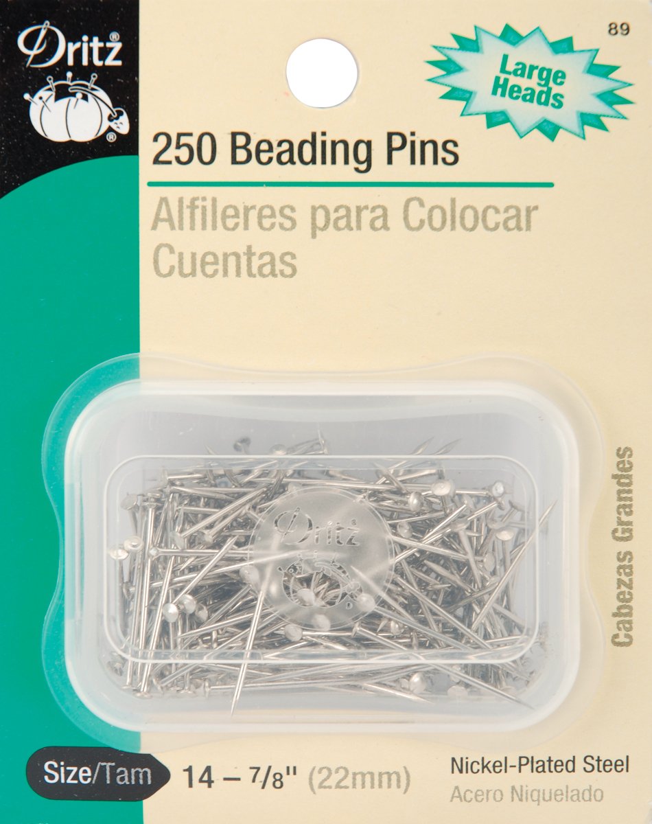 Amazon.com: Dritz 89 Beading Pins, 7/8-Inch (250-Count) : Arts, Crafts ...