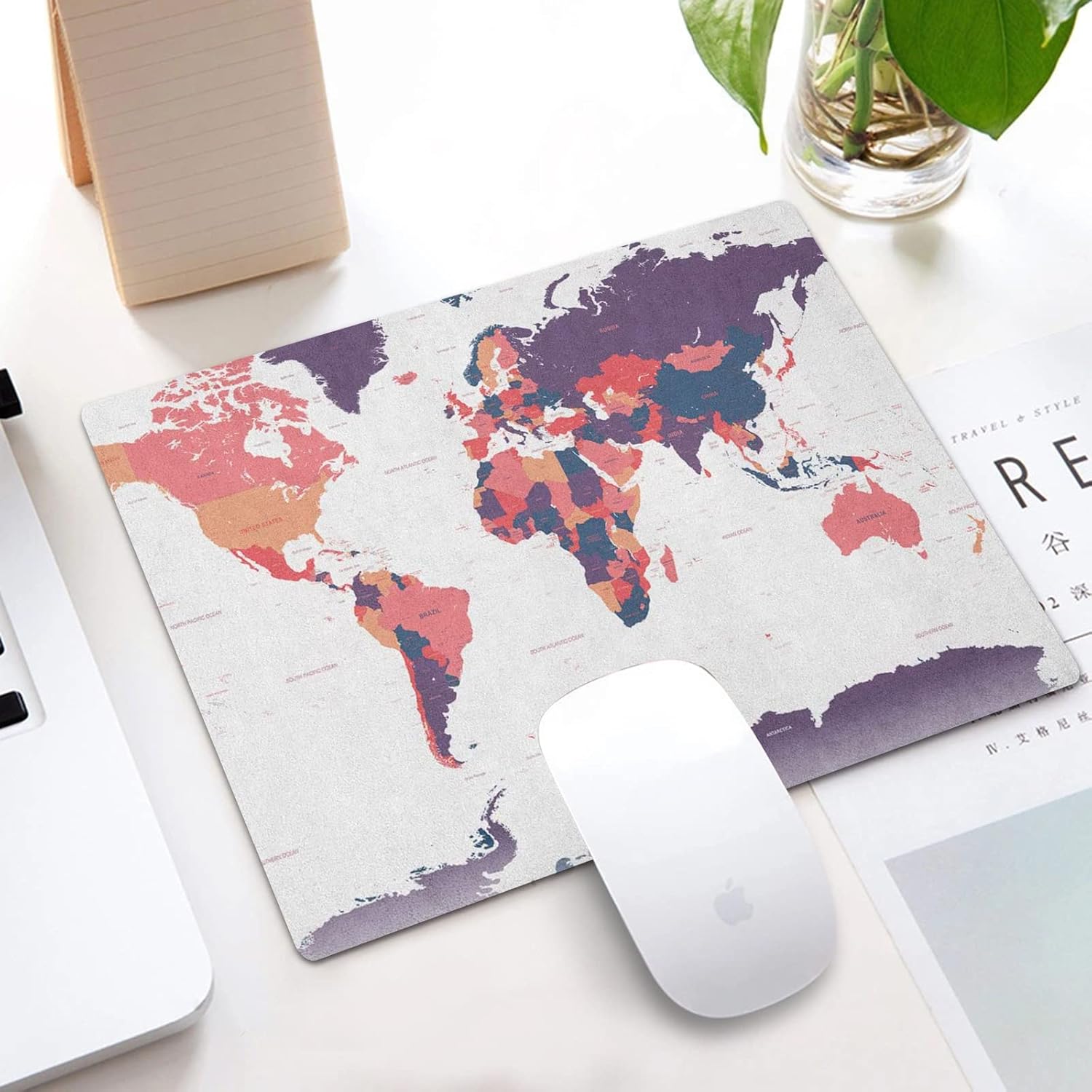Mouse pad, Gaming mouse mat, large mouse pads,Earth Detailed World Map ...
